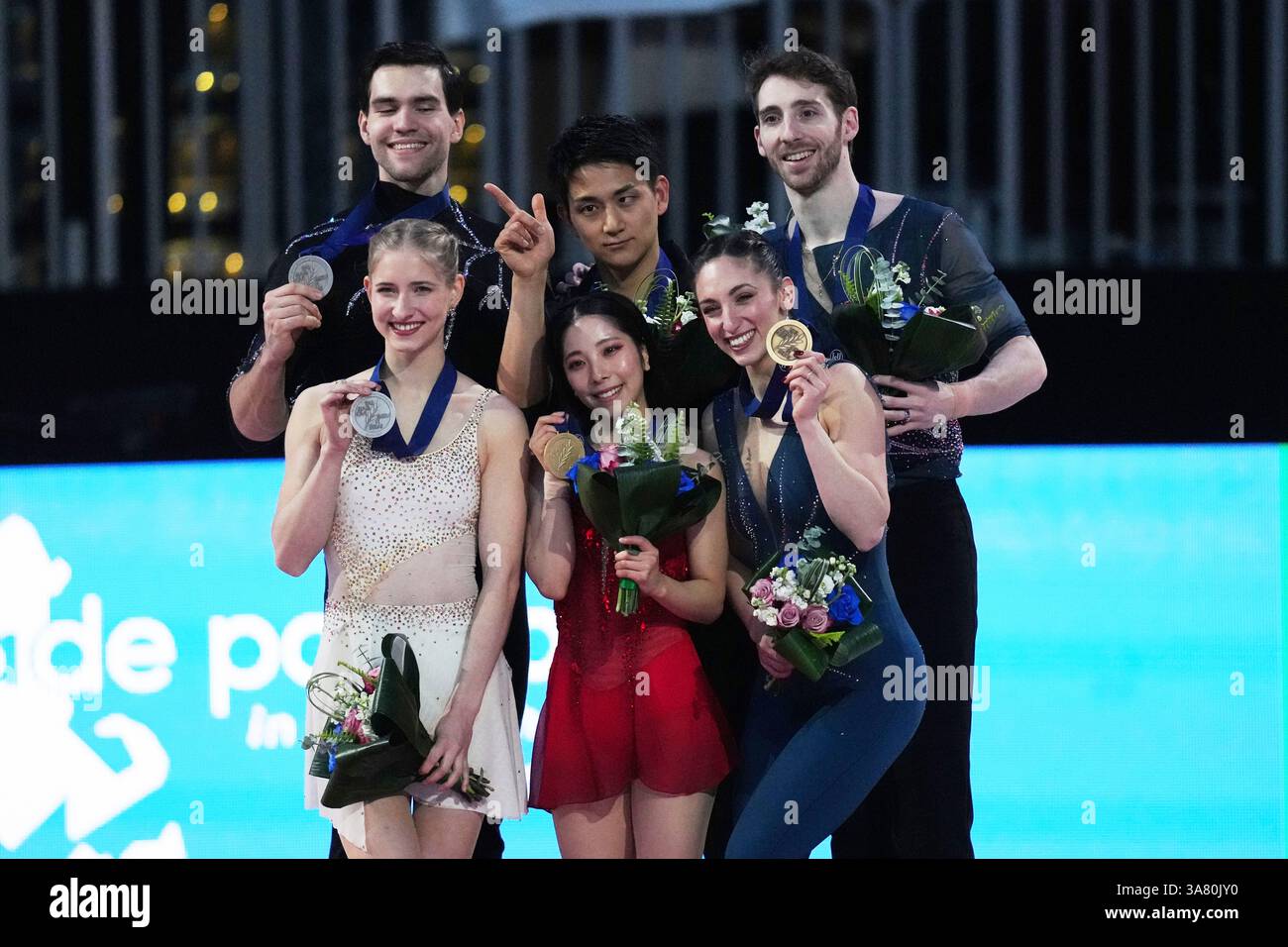 Silver medalists Minerva Fabienne Hase and Nikita Volodin, of Germany ...
