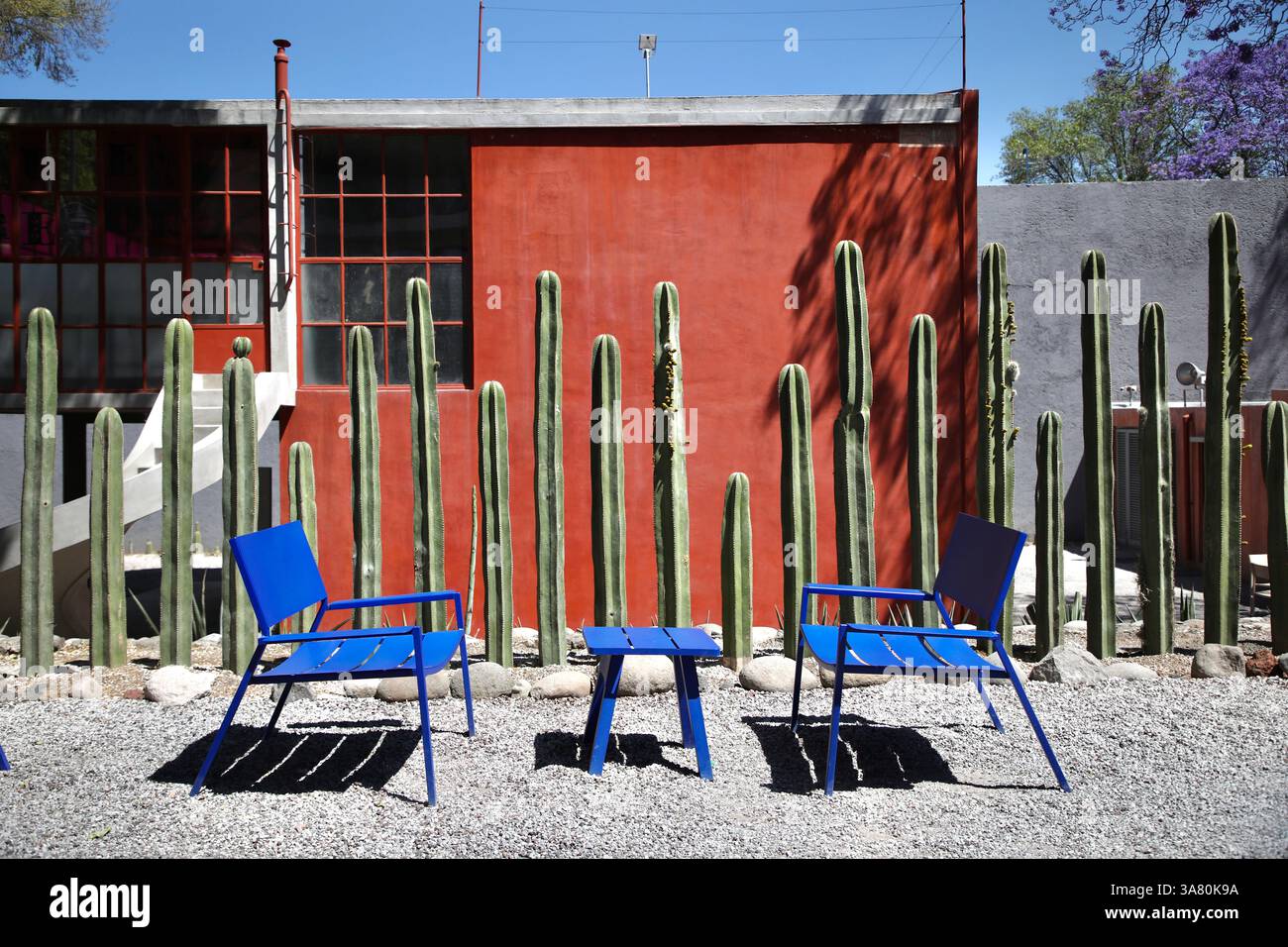 Chairs seen outside the casa O'Gorman in Diego Rivera and Frida Kahlo ...