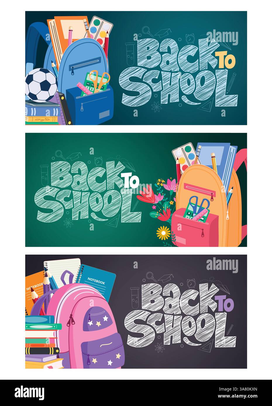 School books pencil crayons Stock Vector Images - Alamy