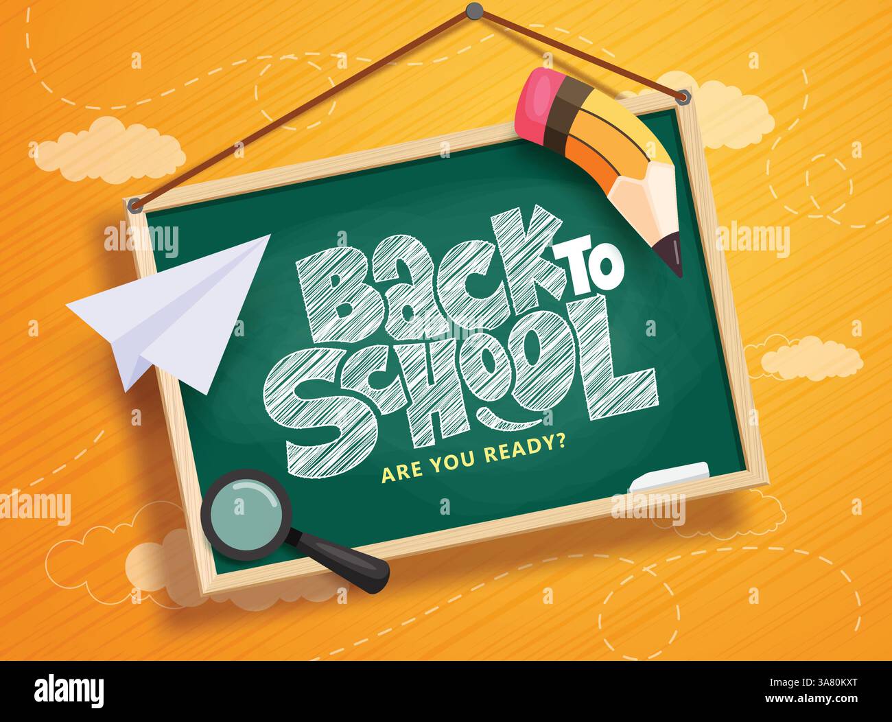 Back to school greeting clipart template. School educational greeting ...