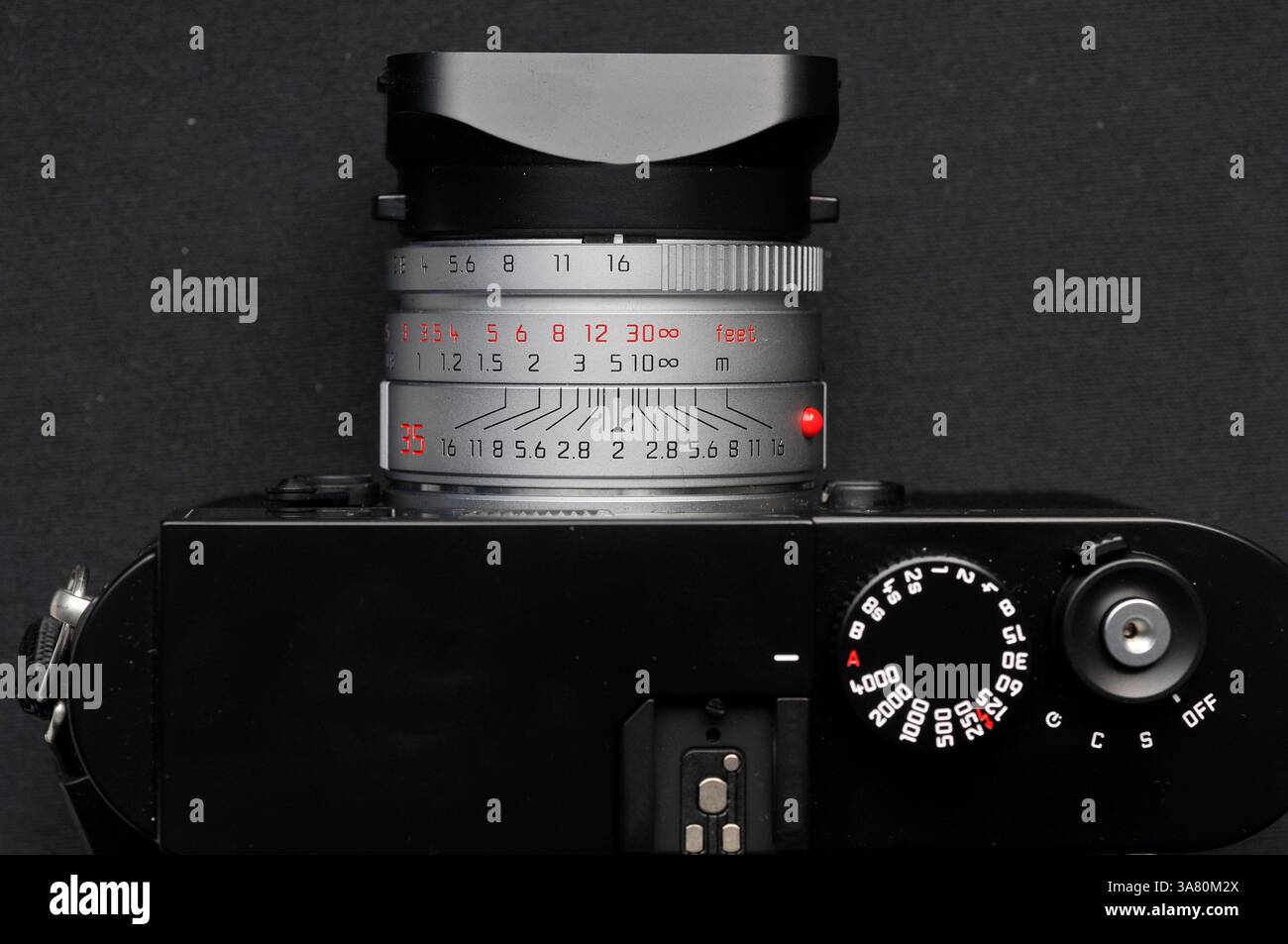 Close-up of a Classic Camera Lens with Detailed Markings Stock Photo ...