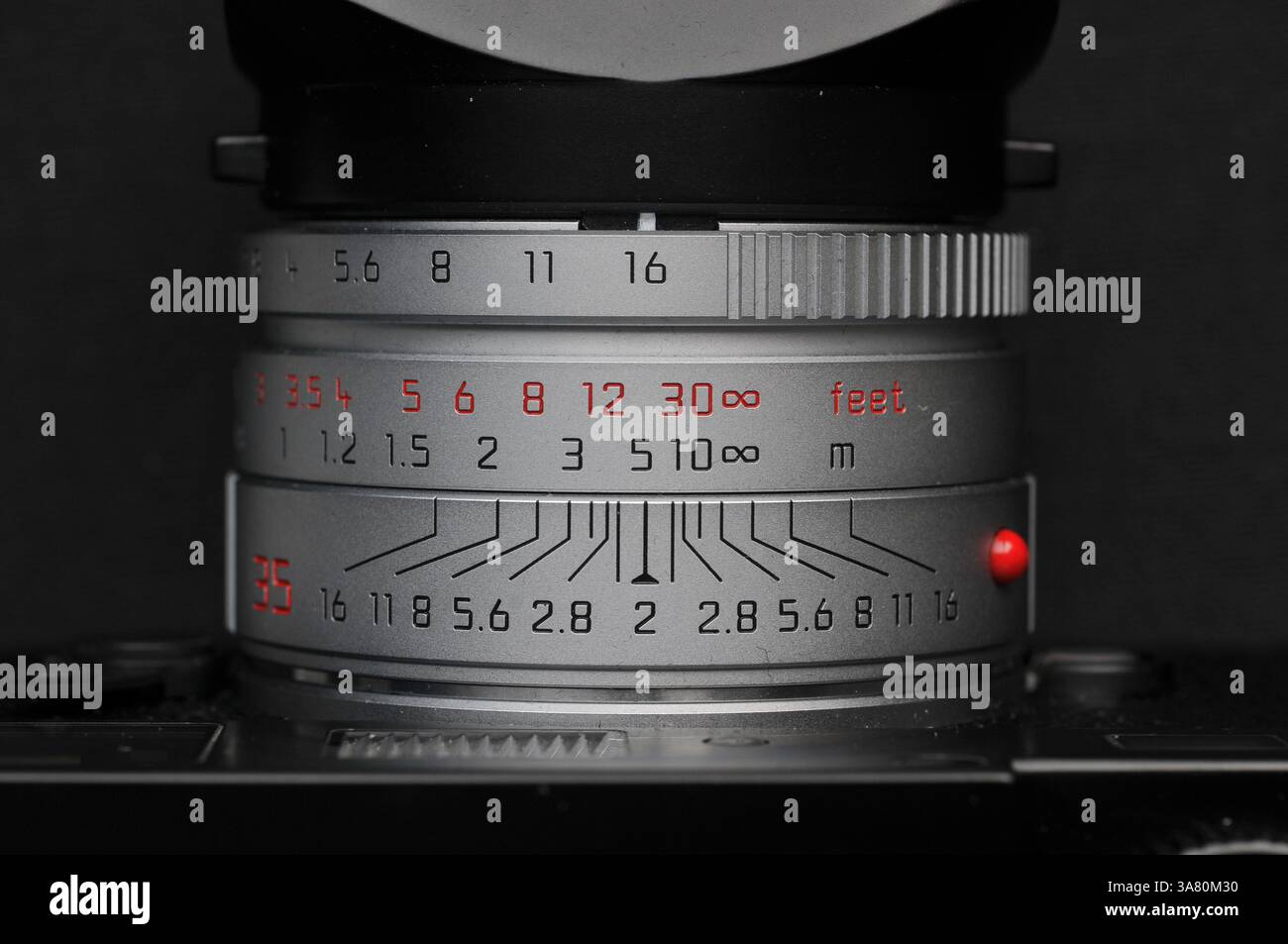 Close-up of a Classic Camera Lens with Detailed Markings Stock Photo ...