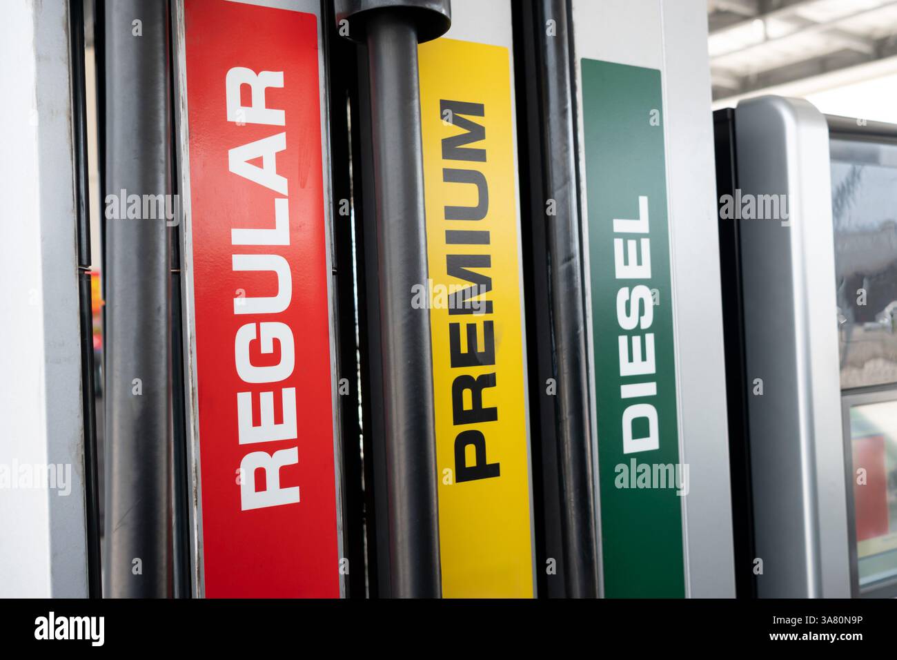 Regular, premium and diesel gas fuel at a gas station in Japan Stock Photo - Alamy