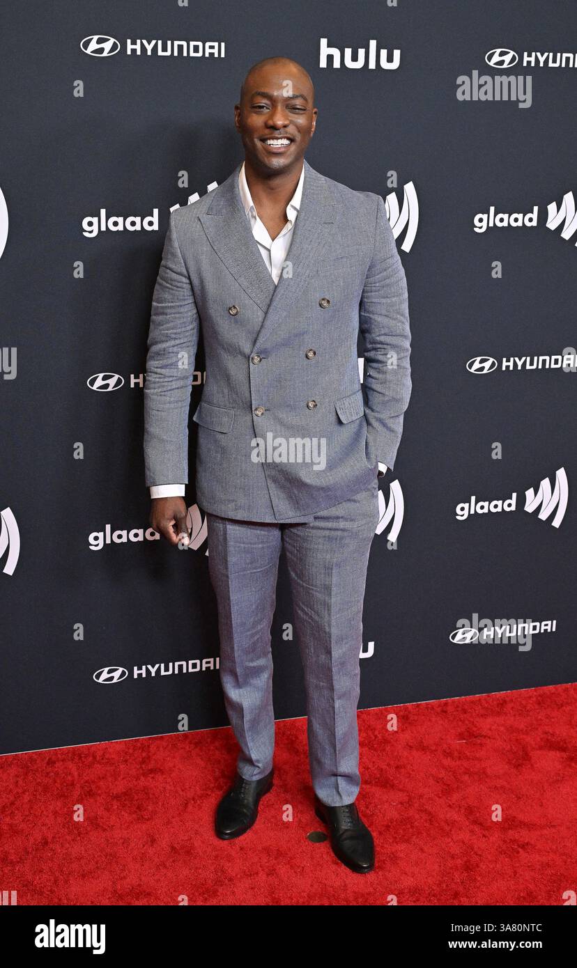 B.J. Britt arriving at the 36th Annual GLAAD Media Awards held at the ...