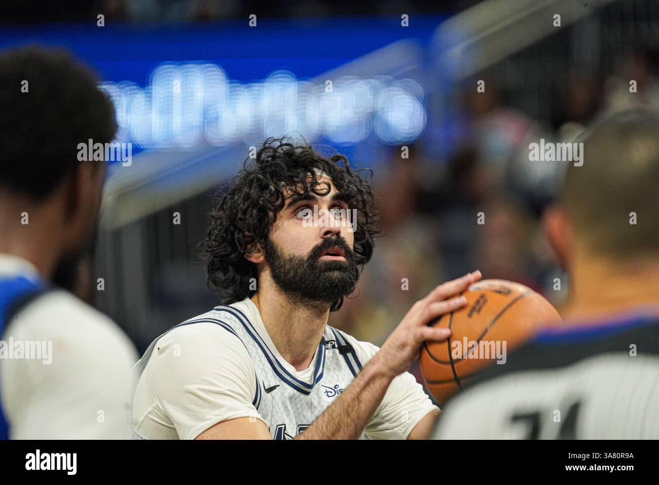 Orlando, Florida, USA, March 27, 2025, Orlando Magic center Goga ...