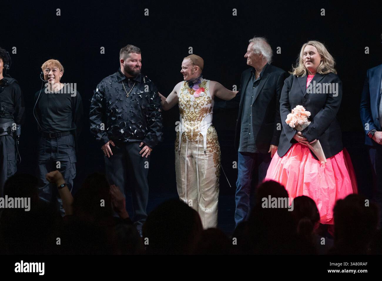Clew, from left, Kip Williams, Sarah Snook, Nick Schlieper, and Marg ...