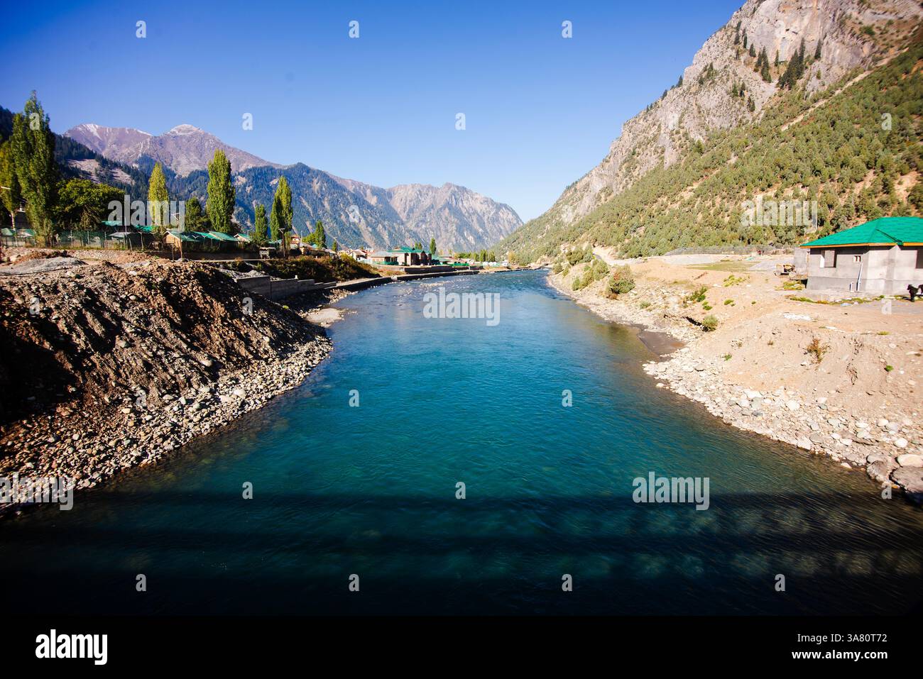 kishanganga river or neelum river passes through the gurez valley of ...