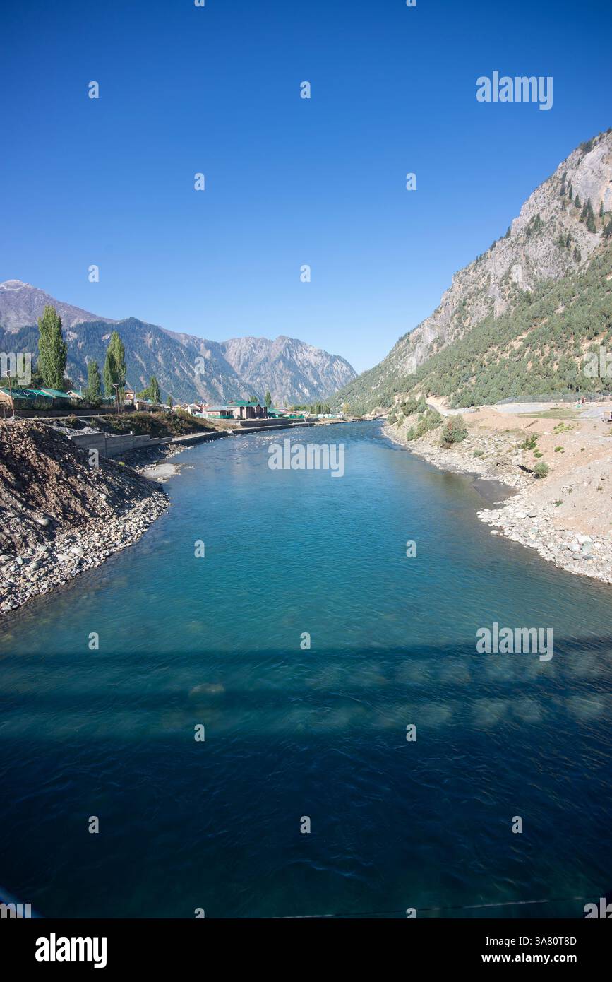 kishanganga river or neelum river passes through the gurez valley of ...