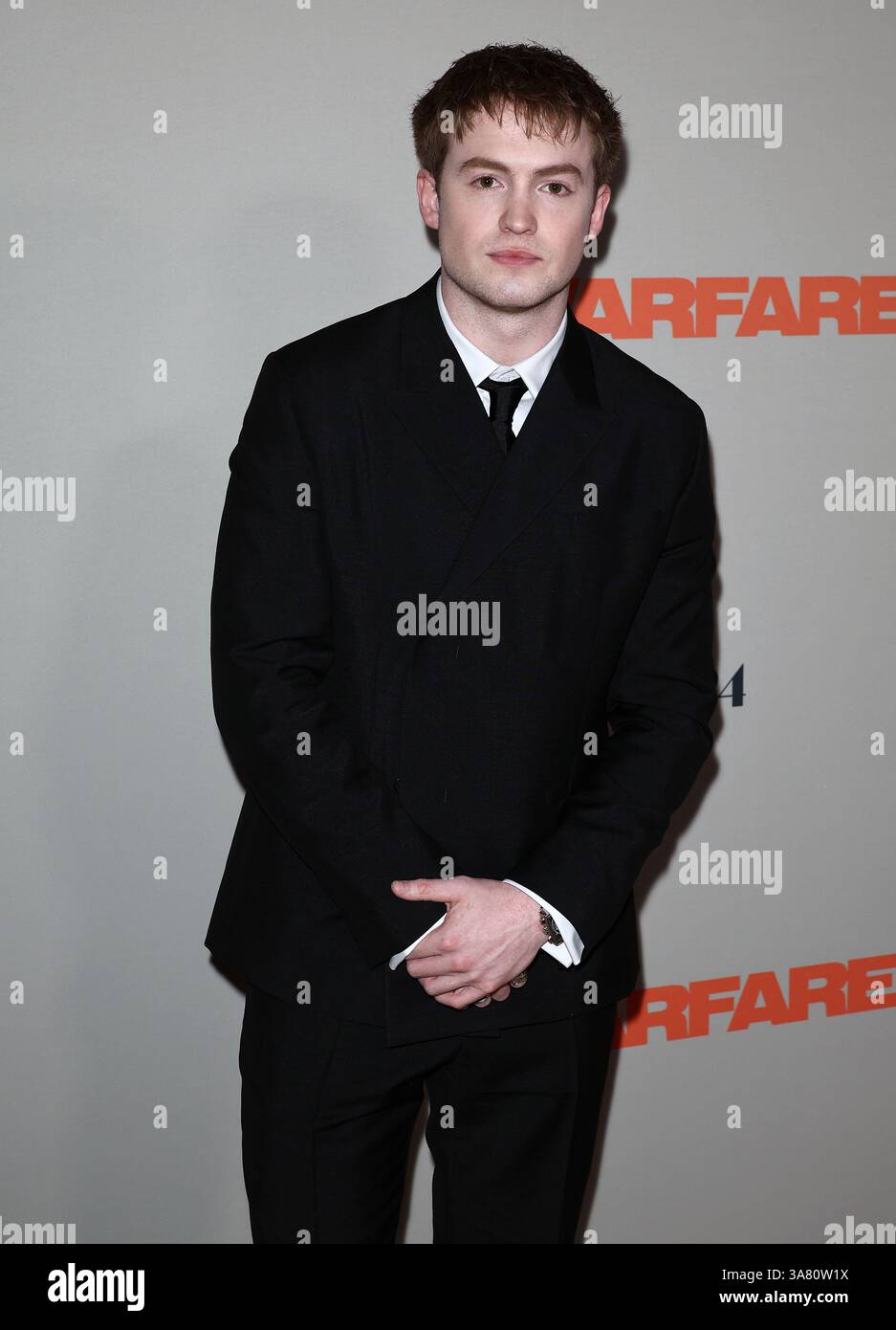 Kit Connor arrives at The Los Angeles Red Carpet Premiere of WARFARE ...
