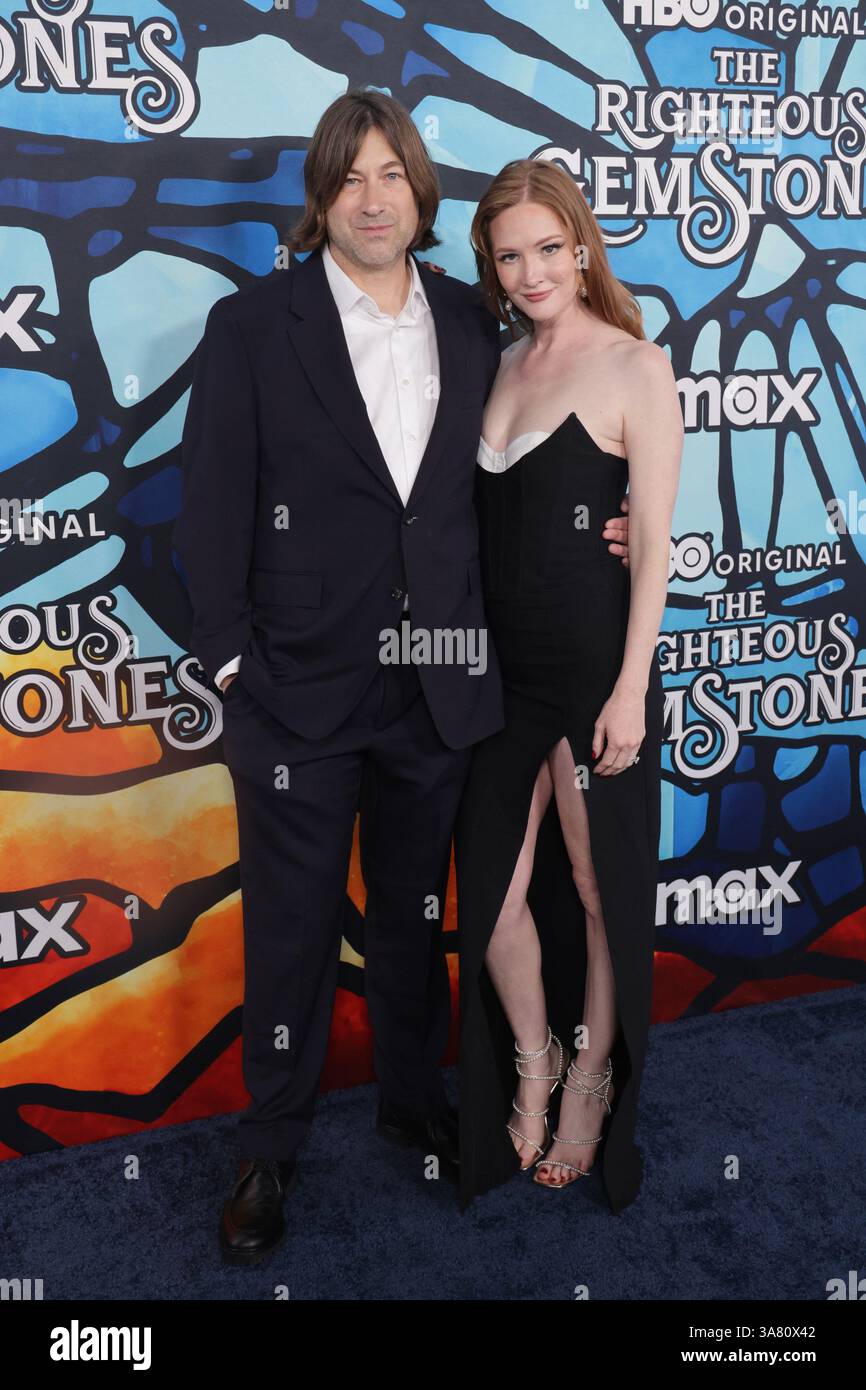 Jody Hill and Dominique Sharpe attends the final season premiere of HBO ...