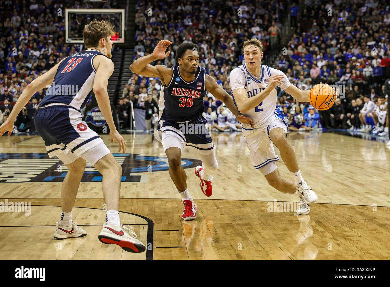 Newark, New Jersey, USA. 27th Mar, 2025. Duke Blue Devils forward ...