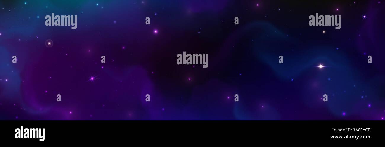 Midnight sky background with shimmering stars. Vector realistic ...