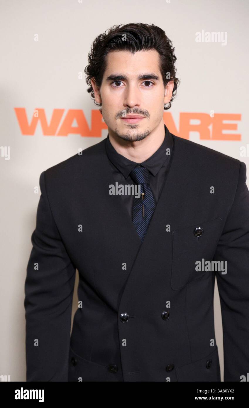 Henry Zaga at the Los Angeles premiere of A24's 'Warfare' held at the ...