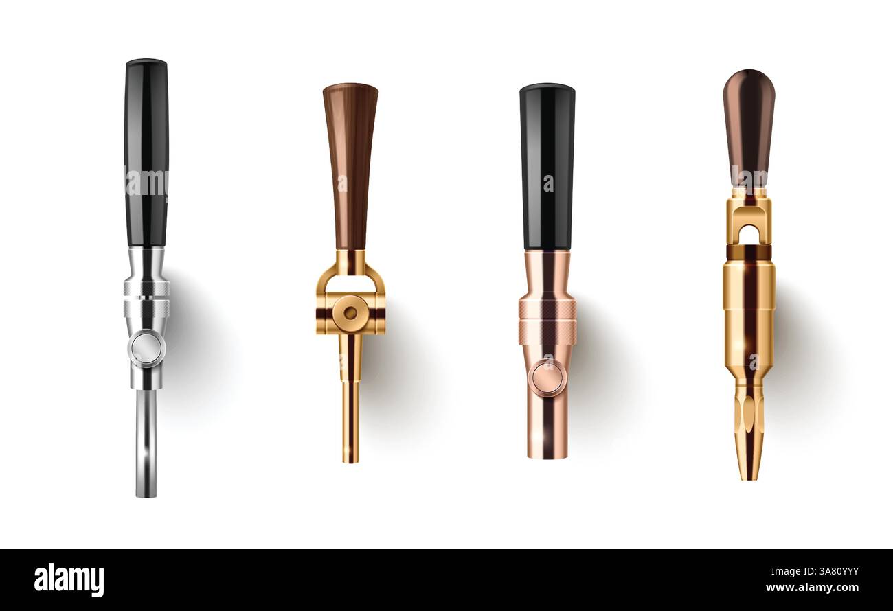 Beer pump handles Stock Vector Images - Alamy