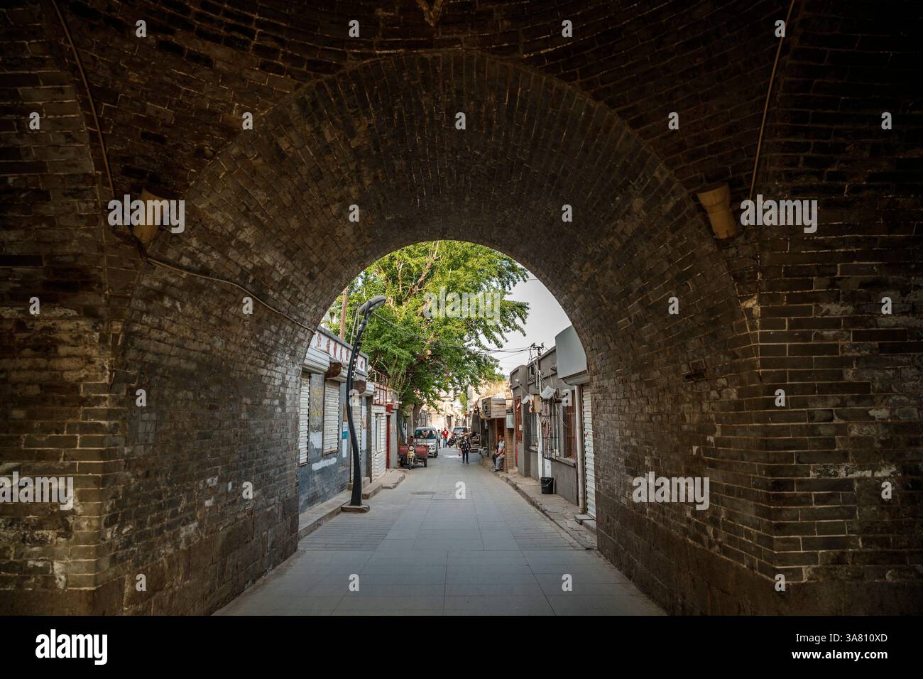 Traditional Chinese City Gate with Arched Passage Stock Photo - Alamy