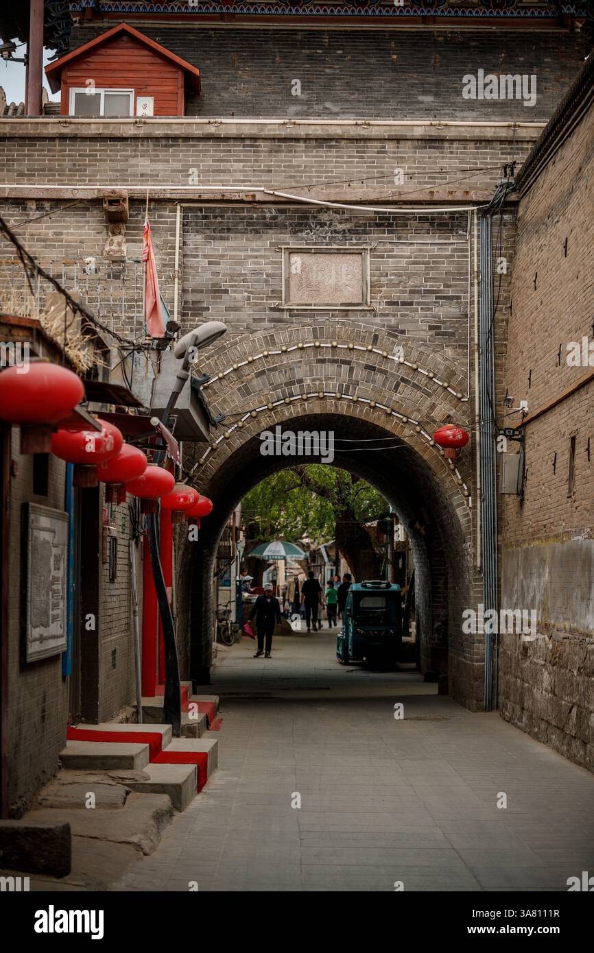 Traditional Chinese City Gate with Arched Passage Stock Photo - Alamy