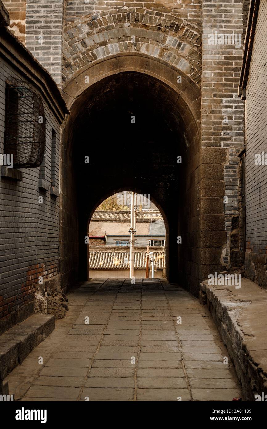 Traditional Chinese City Gate with Arched Passage Stock Photo - Alamy