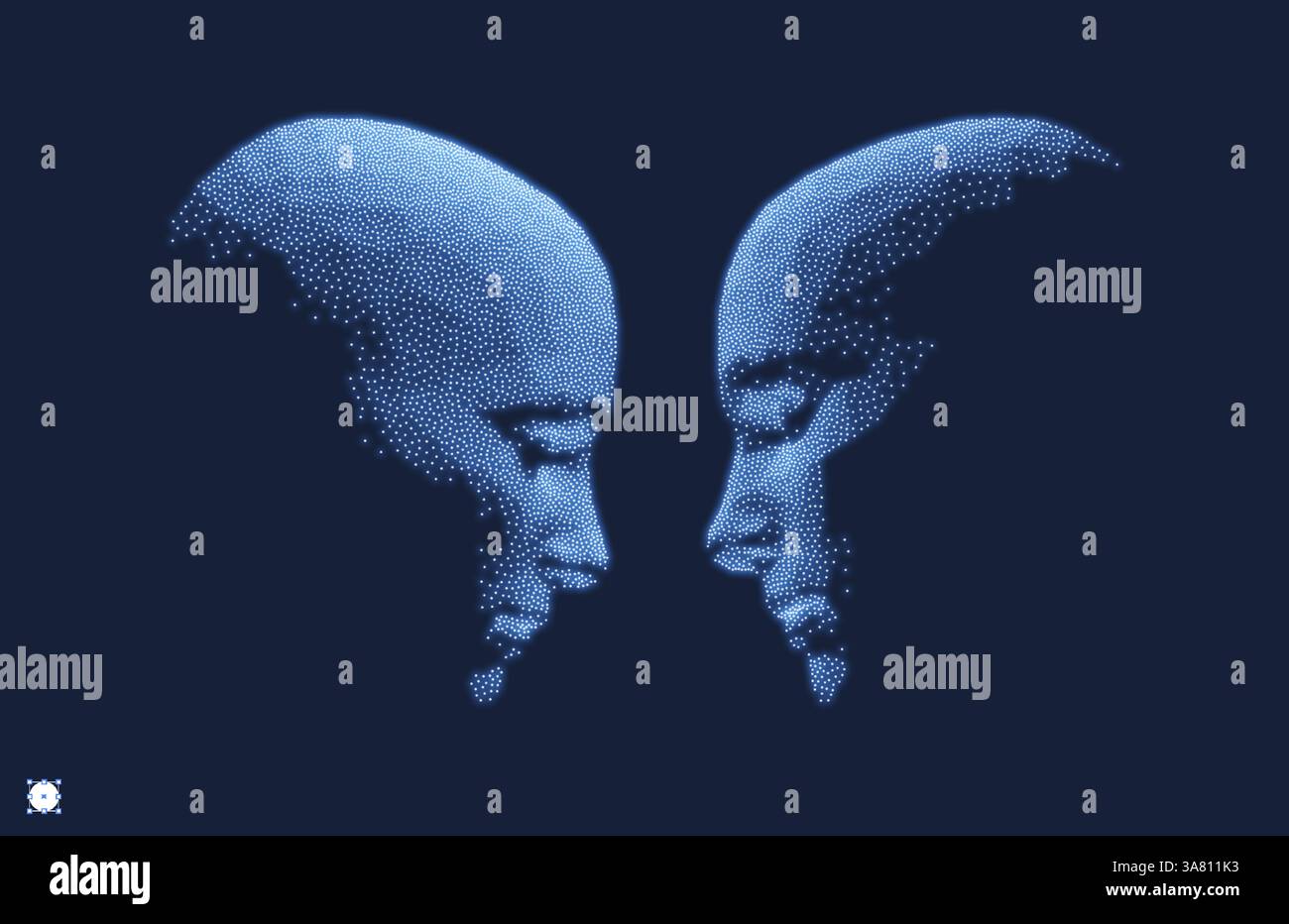 Man head between two Stock Vector Images - Alamy