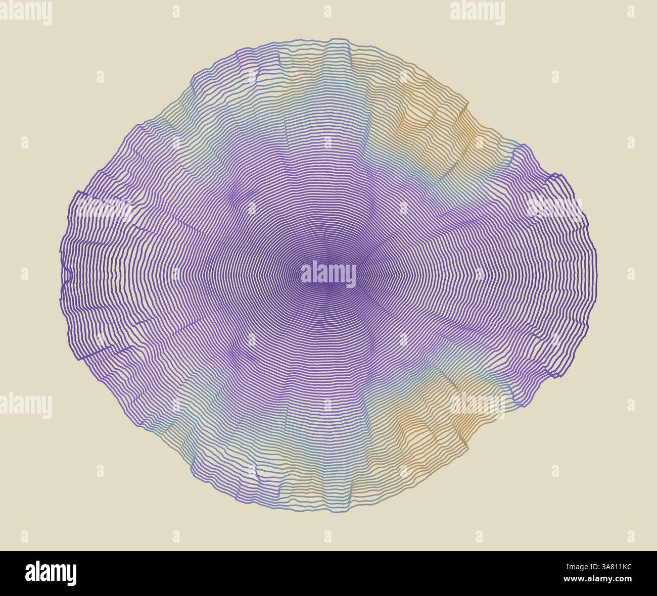 Abstract science or technology background. Array with dynamic particles ...