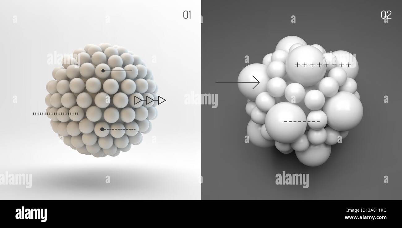 Molecule. A sphere of small balls. Concepts of chemical investigation ...