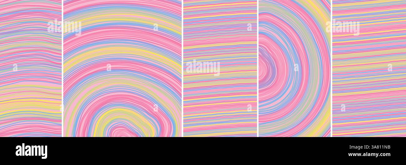 Irregular lines pattern in perspective. Geometric wallpaper with ...