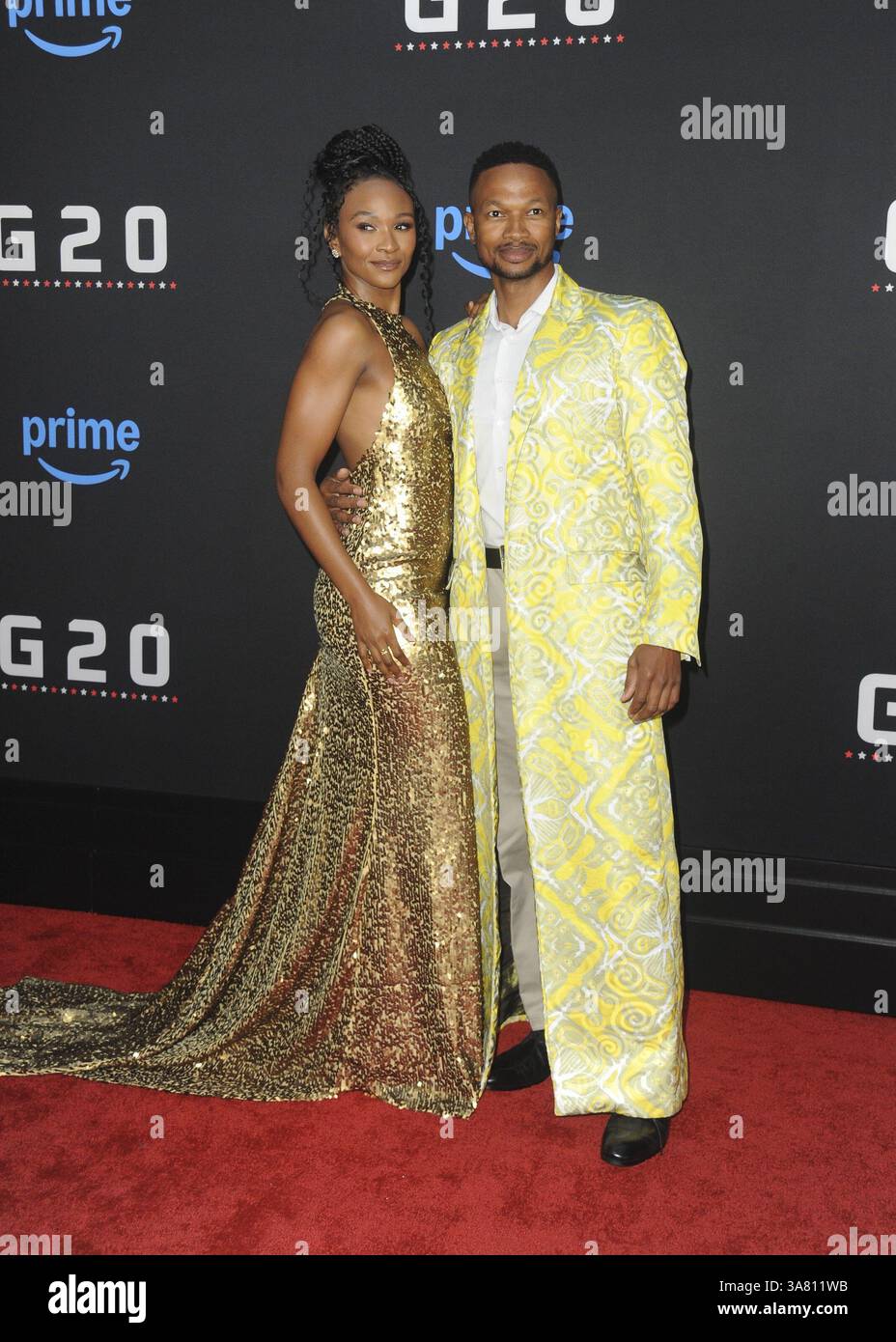 Ca. 27th Mar, 2025. Noxolo Dlamini, Theo Bongani at arrivals for G20 World Premiere, TCL Chinese ...