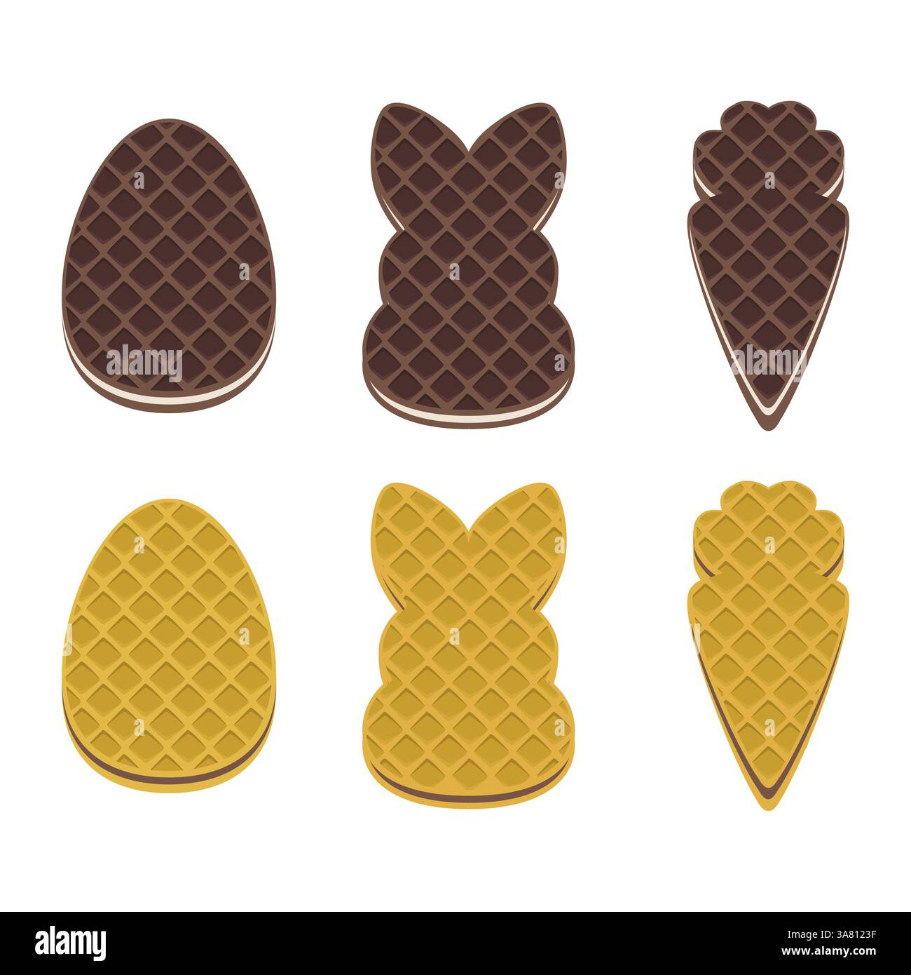 Egg and waffles Stock Vector Images - Alamy