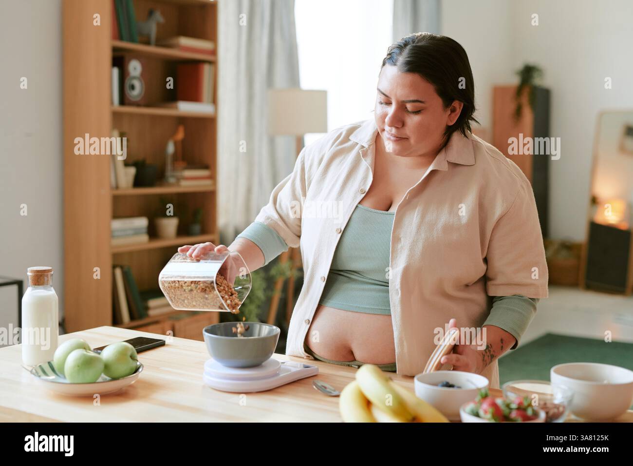 Person preparing nutritious breakfast in hi-res stock photography and ...