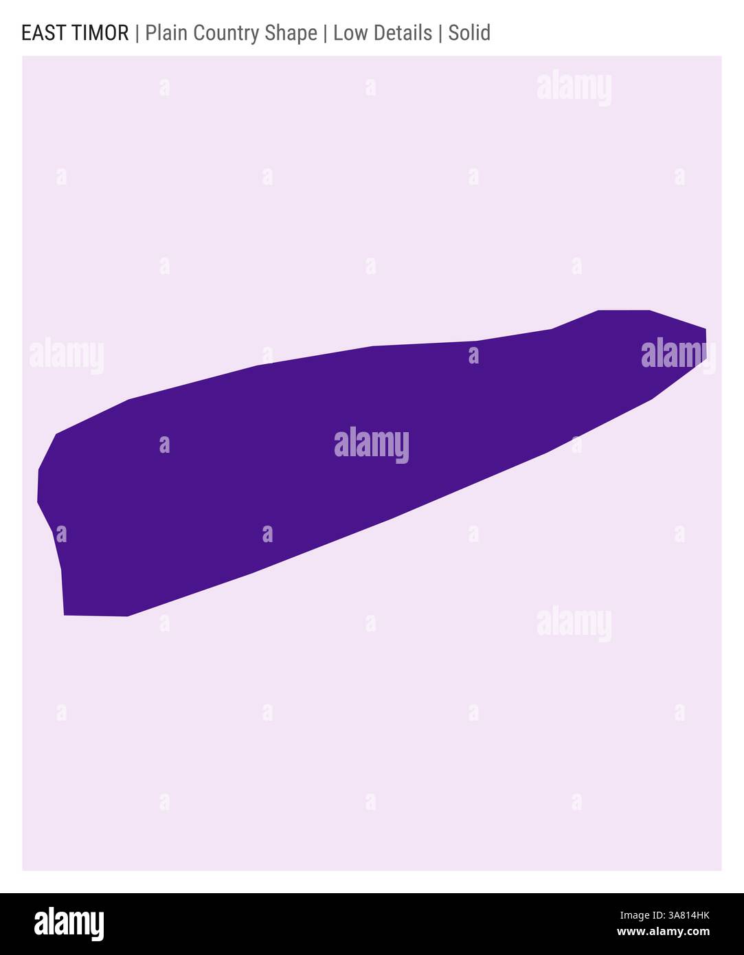 Timor-Leste plain country map. Low details. Solid style. Shape of Timor ...