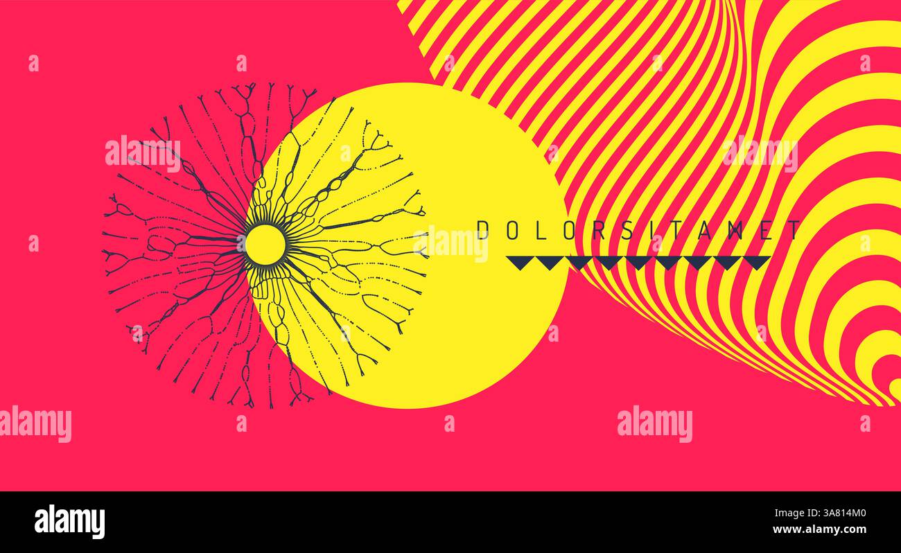 Background with optical illusion.Array with dynamic particles. Pattern ...