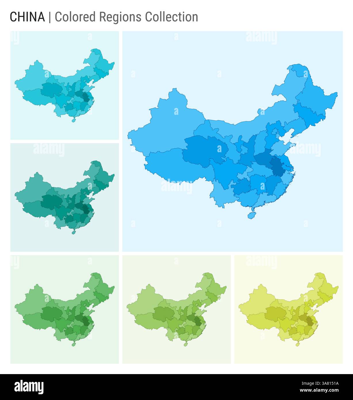 Map of china provinces hi-res stock photography and images - Alamy