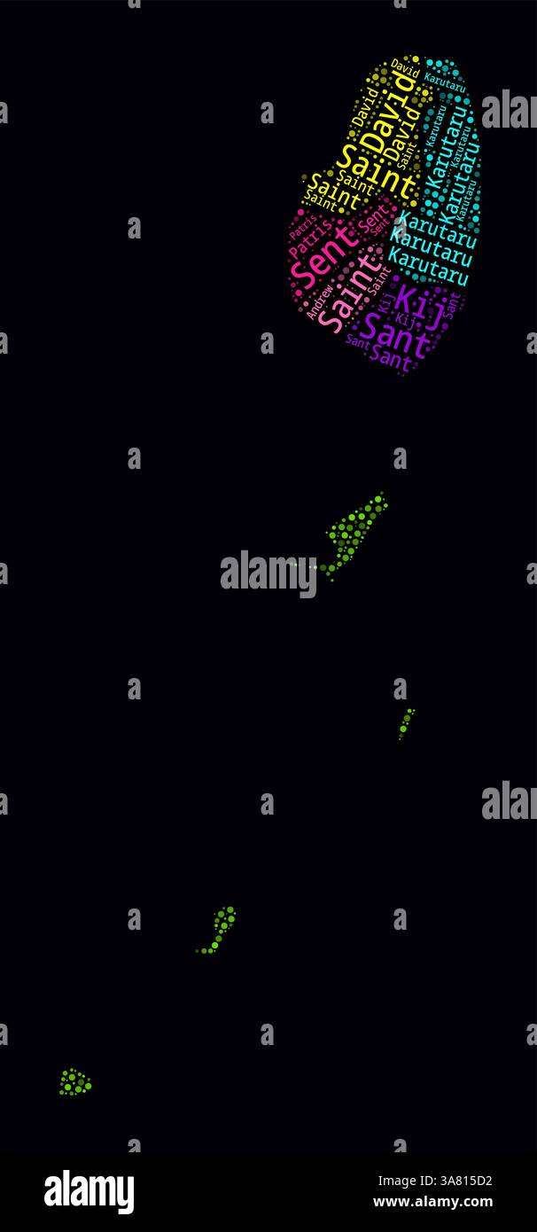 Saint Vincent and the Grenadines Word Cloud. Region names of the ...
