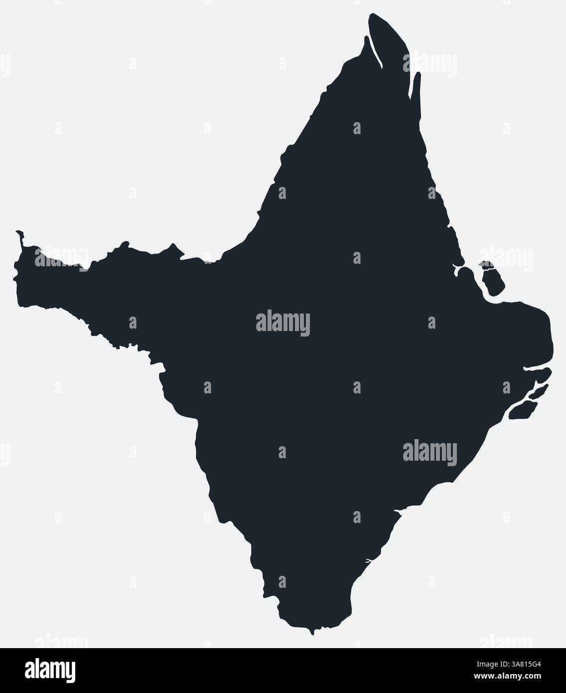Amapa map. Just a simple border map. Shape of the state. Flat blank ...