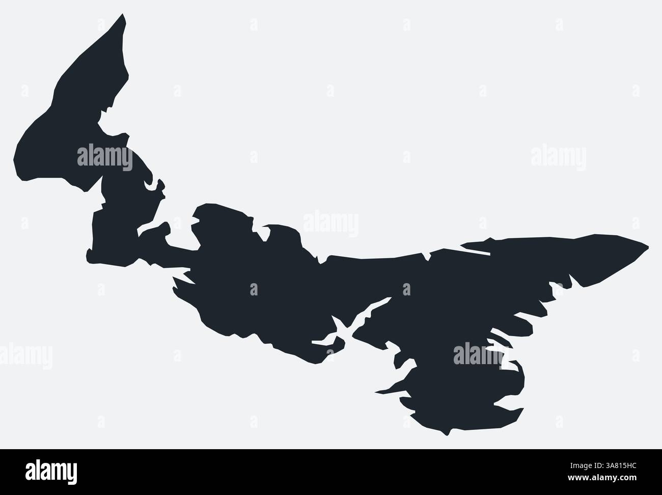 Prince Edward Island map. Just a simple border map. Shape of the province. Flat blank Prince ...