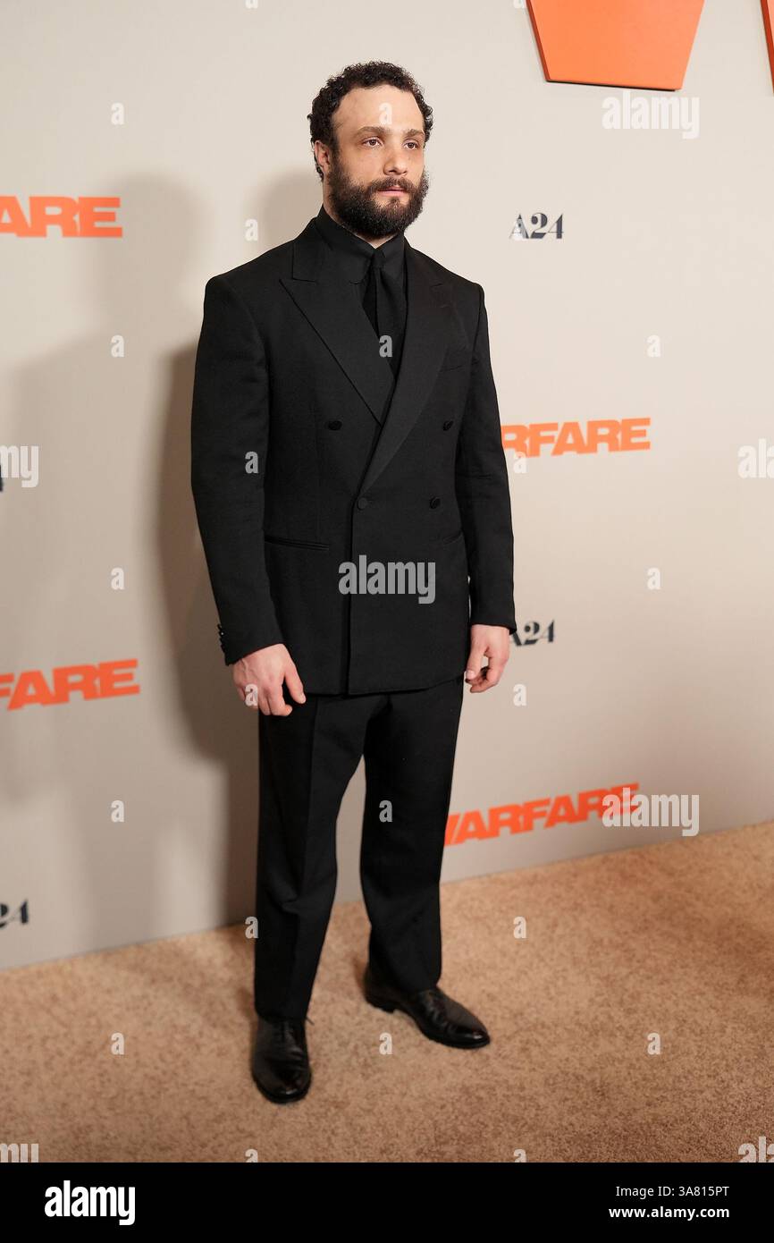 Los Angeles, USA. 27th Mar, 2025. Cosmo Jarvis attends the A24's ...