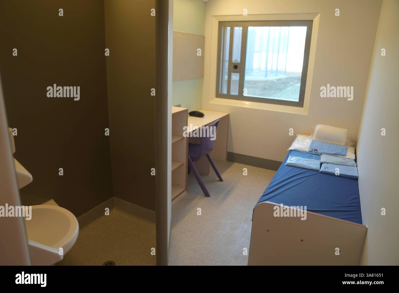 One of the cells at HMP Millsike during it's official opening - the new Category C jail in ...