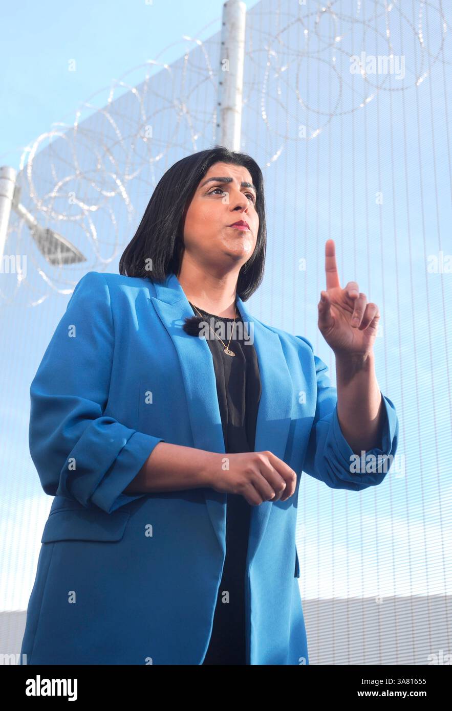 Justice Secretary Shabana Mahmood speaking during the official opening ...