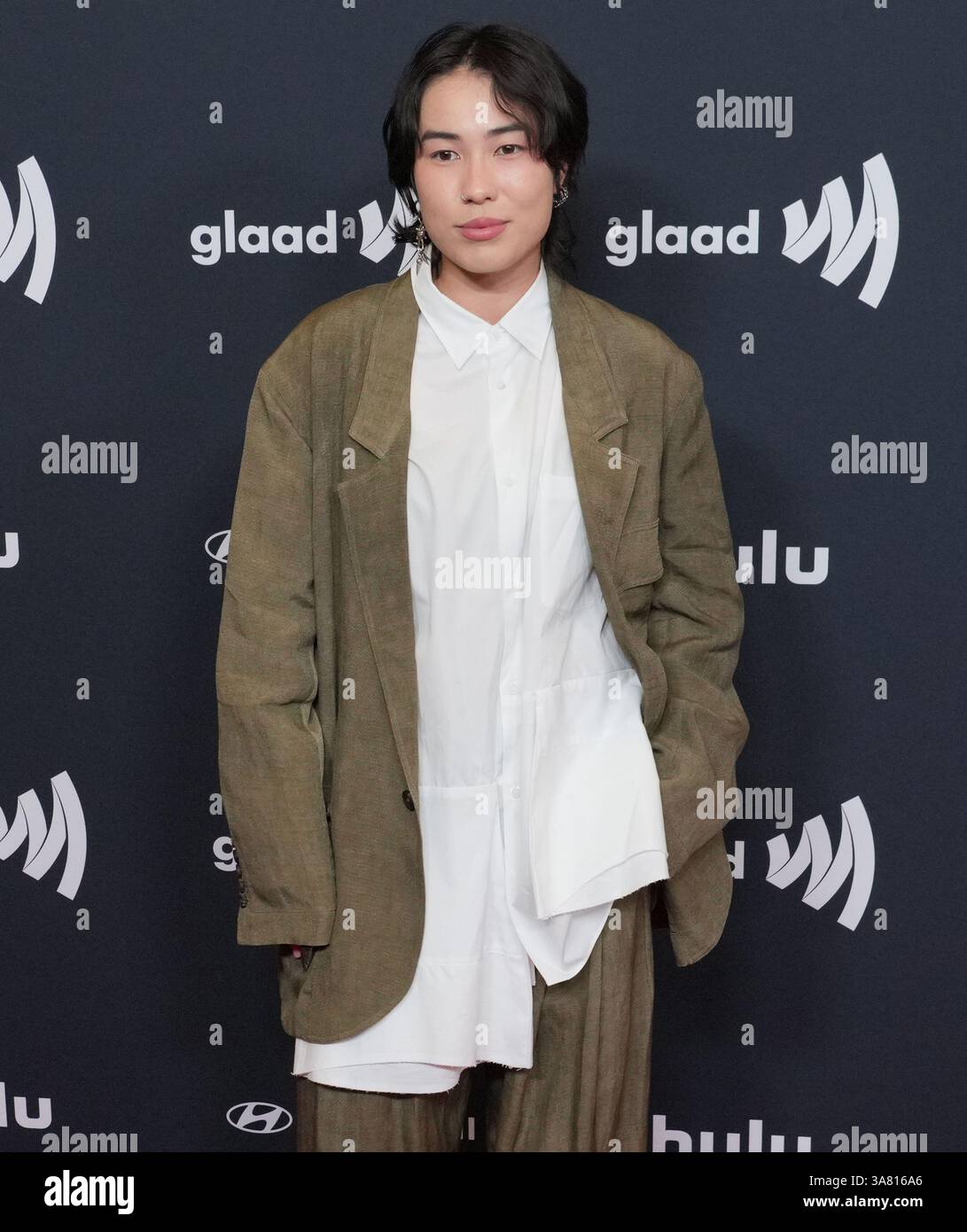 Hina Sabatine arrives at the 36th Annual GLAAD Media Awards held at the ...