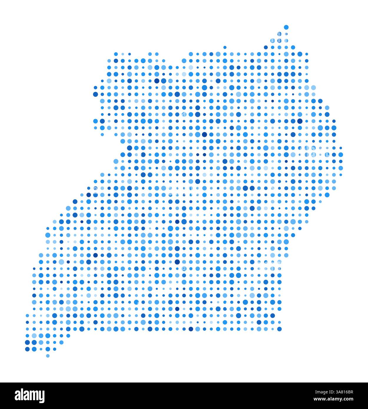 Uganda Dot Map. Country Digital Style Shape. Uganda vector image ...