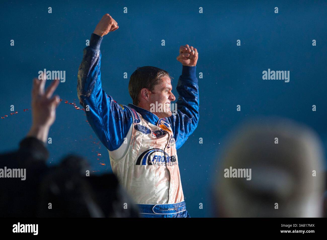 May 5, 2013 - Lincoln, Alabama, U.S. - DAVID RAGAN (34) celebrates his ...