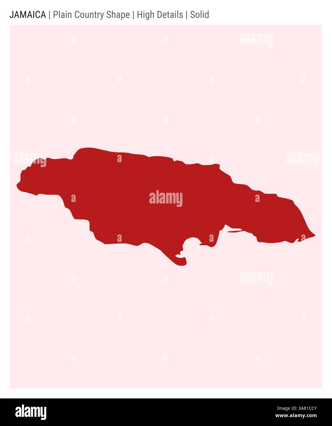 Jamaica plain country map. High details. Solid style. Shape of Jamaica ...