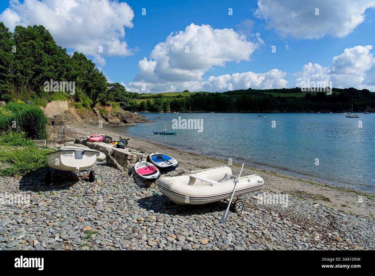 Flushing England - 11 June 2024 - Harbour of Flushing on Cornwall coast in England Stock Photo ...