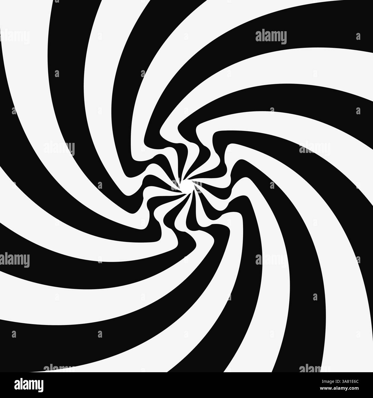 Pattern with optical illusion. Black and white background. Vector ...