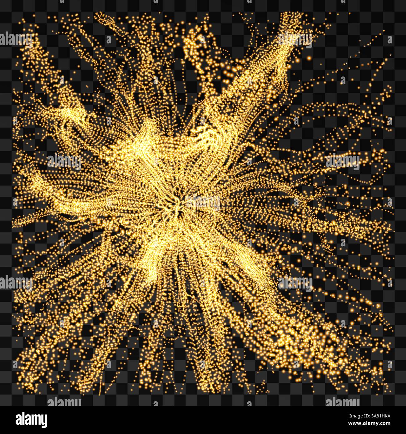 Abstract science or technology background. Array with dynamic particles. Vector illustration ...
