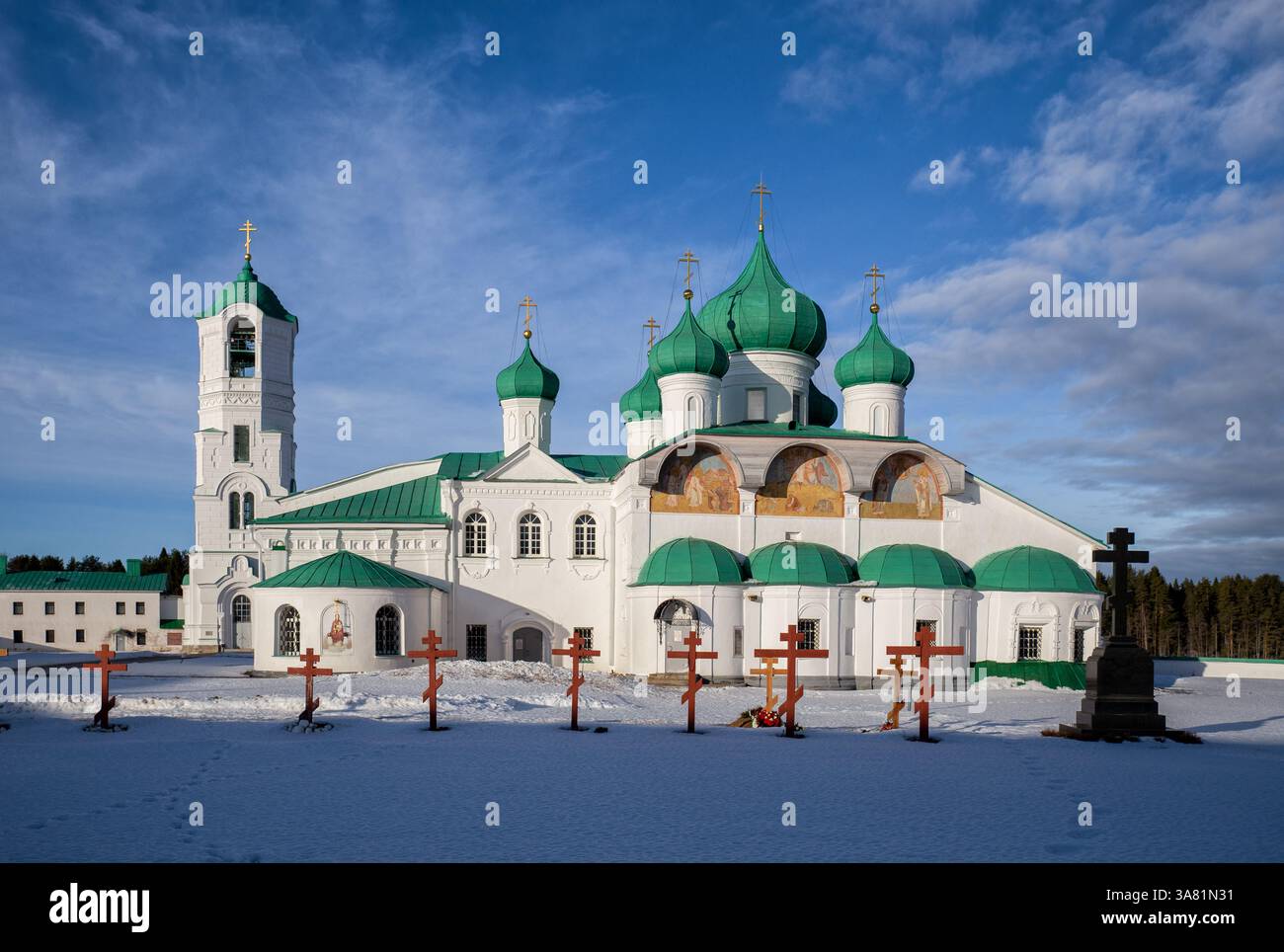 Holy Trinity Alexander Svirsky Monastery. Transfiguration Cathedral and ...