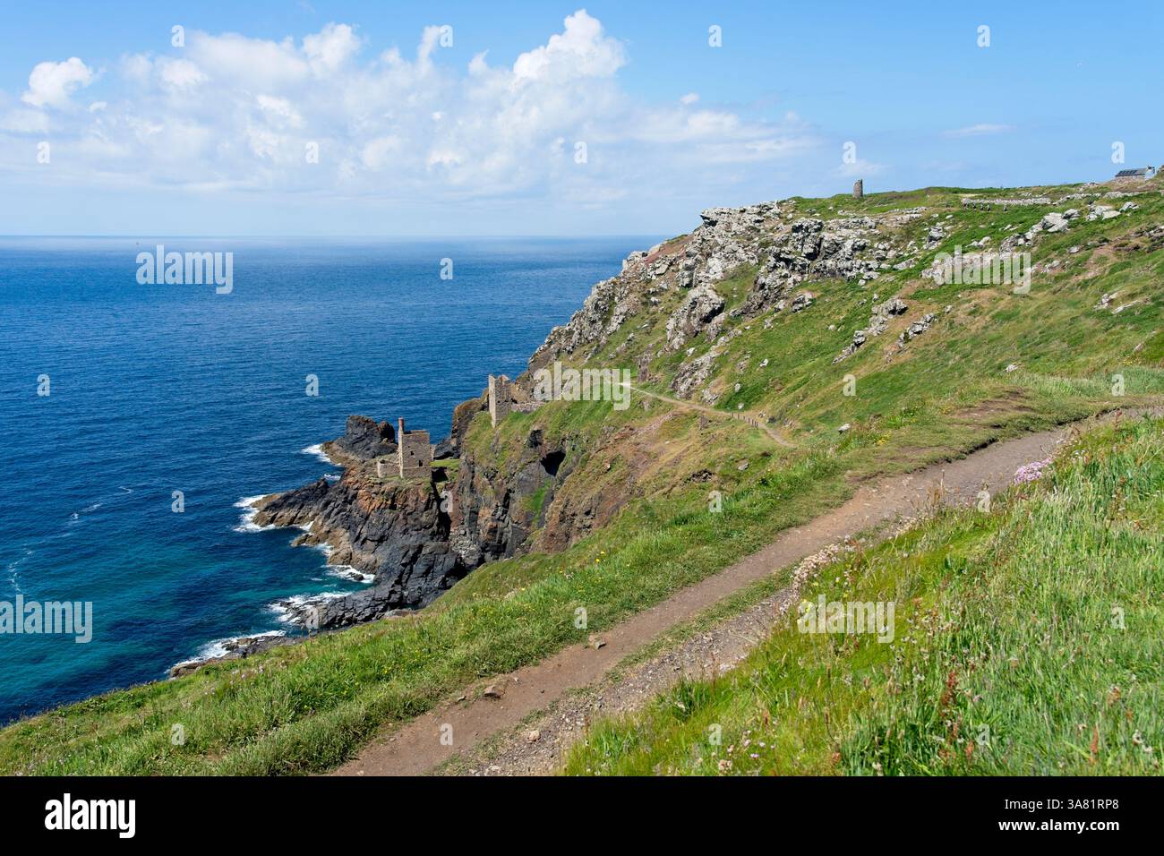 Crowns Engine Houses of the Botallack Mine near St Just in Cornwall ...