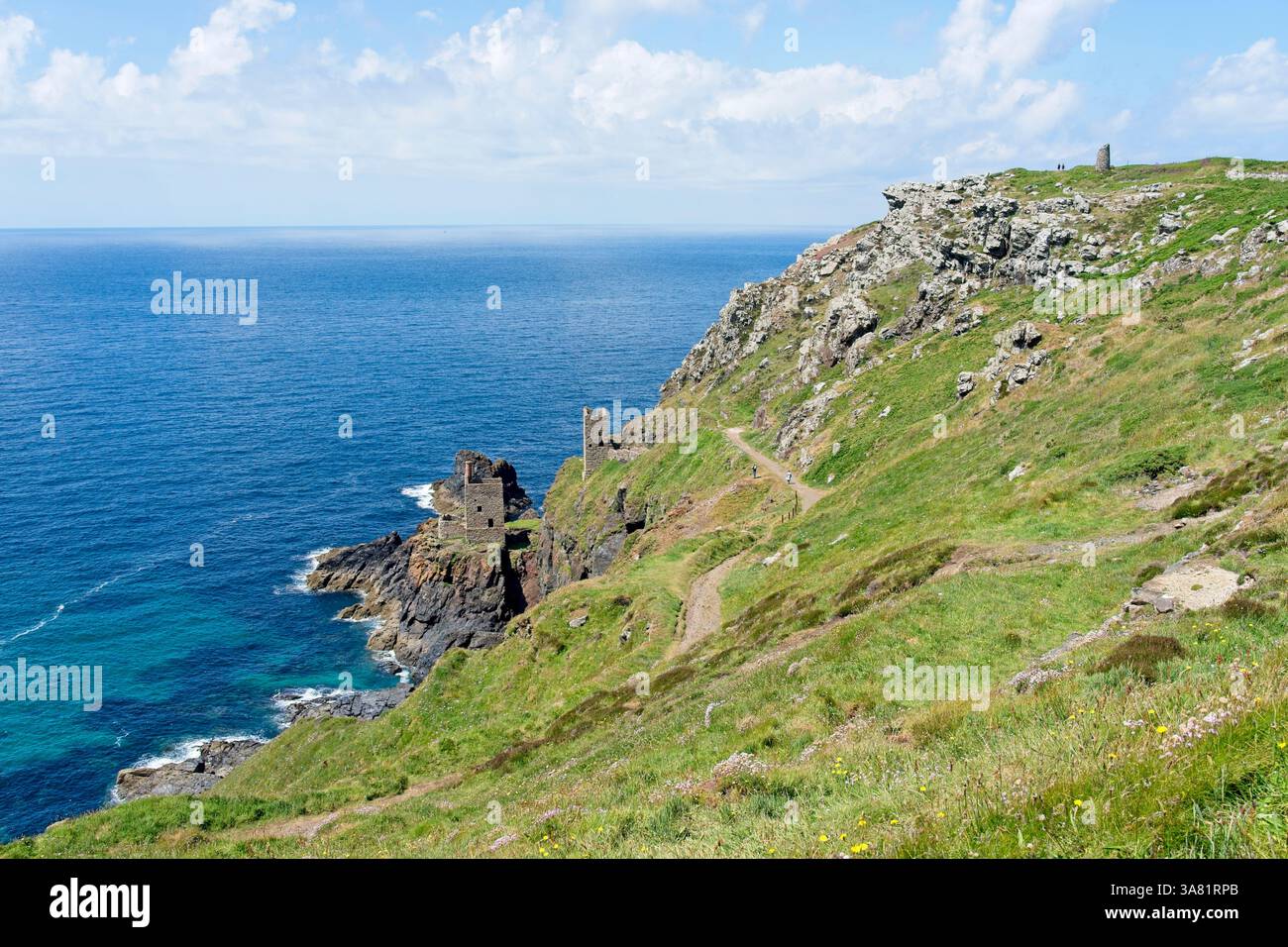 Crowns Engine Houses of the Botallack Mine near St Just in Cornwall ...