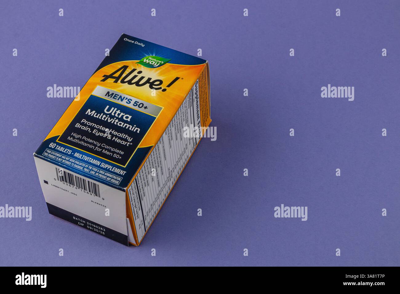 24.03.25 Lviv Ukraine This multivitamin box promotes health for men ...