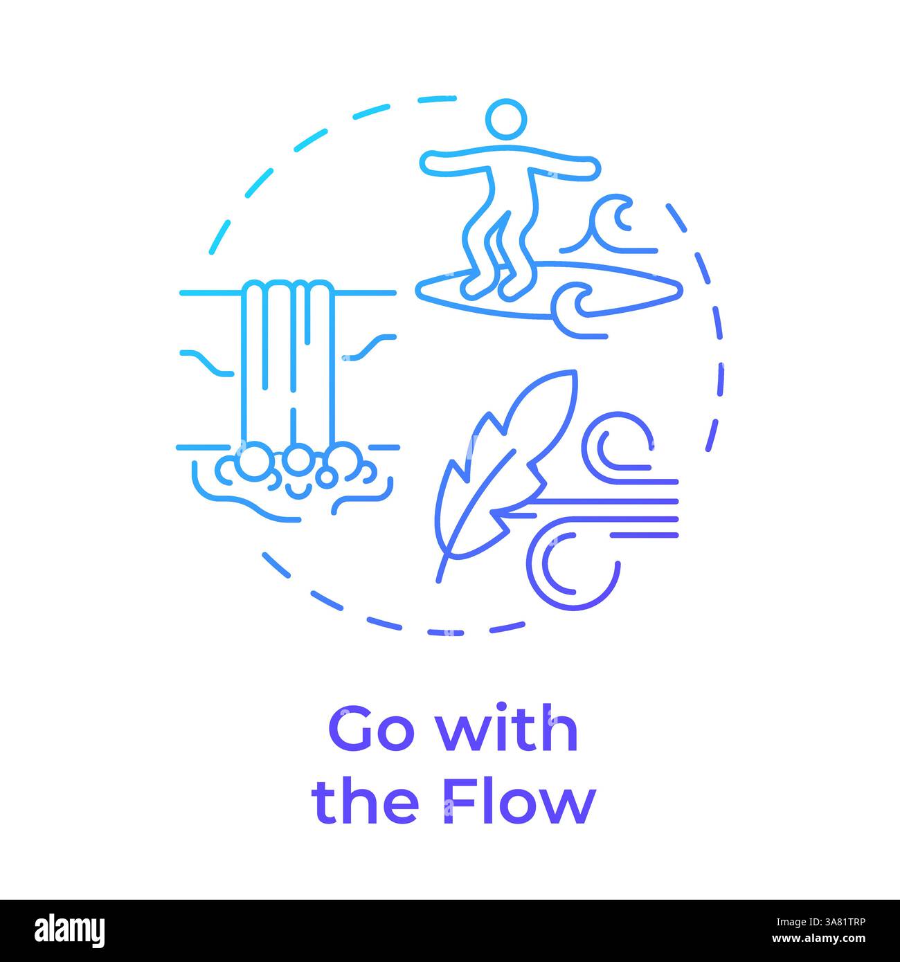 Go with flow Stock Vector Images - Alamy