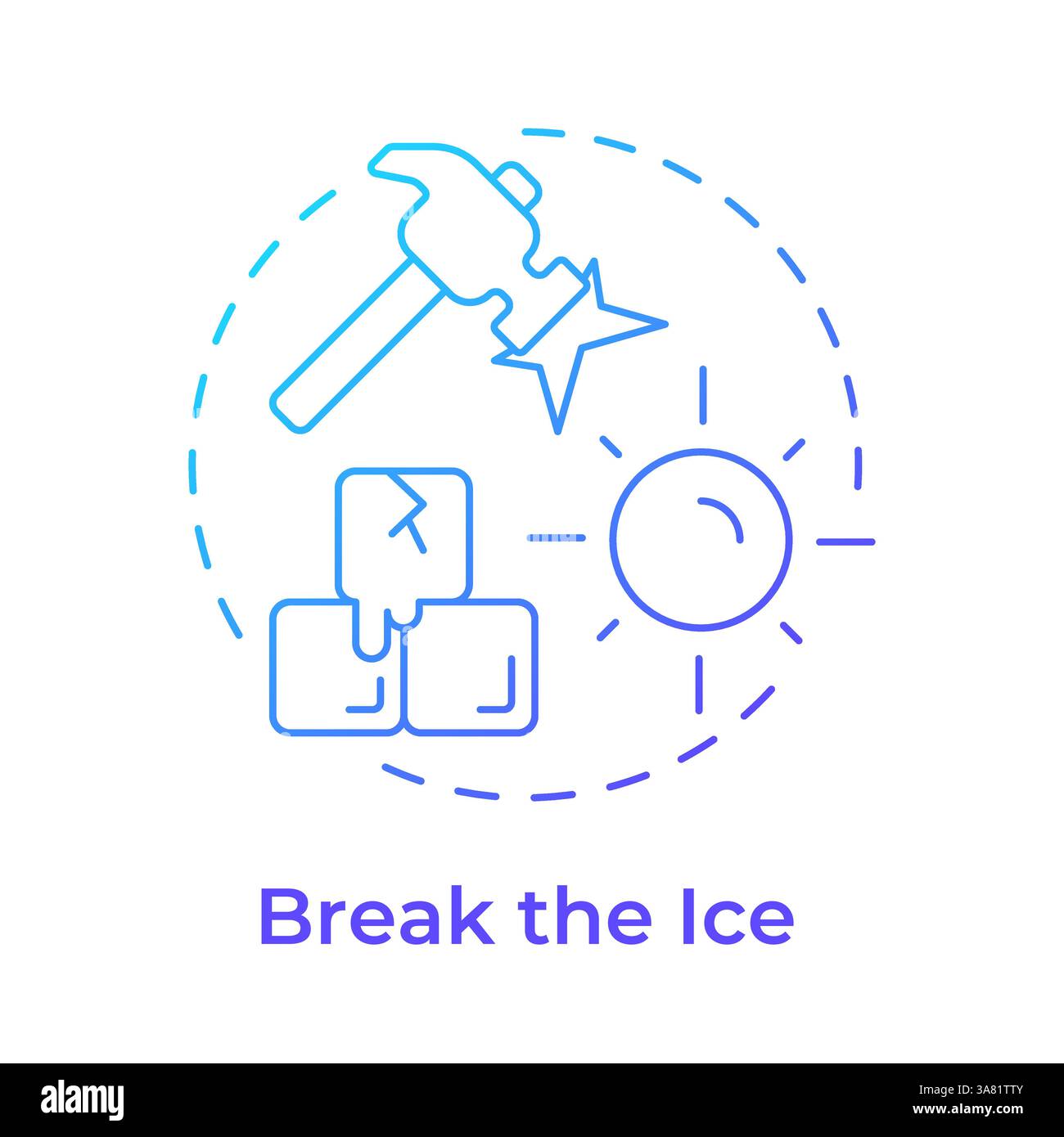 Break ice blue gradient concept icon Stock Vector Image & Art - Alamy